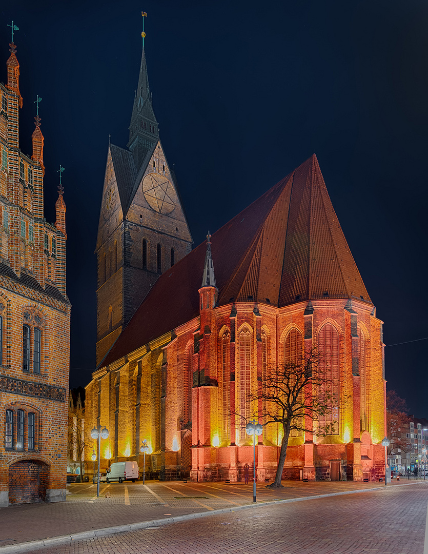 0235T-240T Marktkirche Hannover beleuchtet Foto & Bild | architektur ...