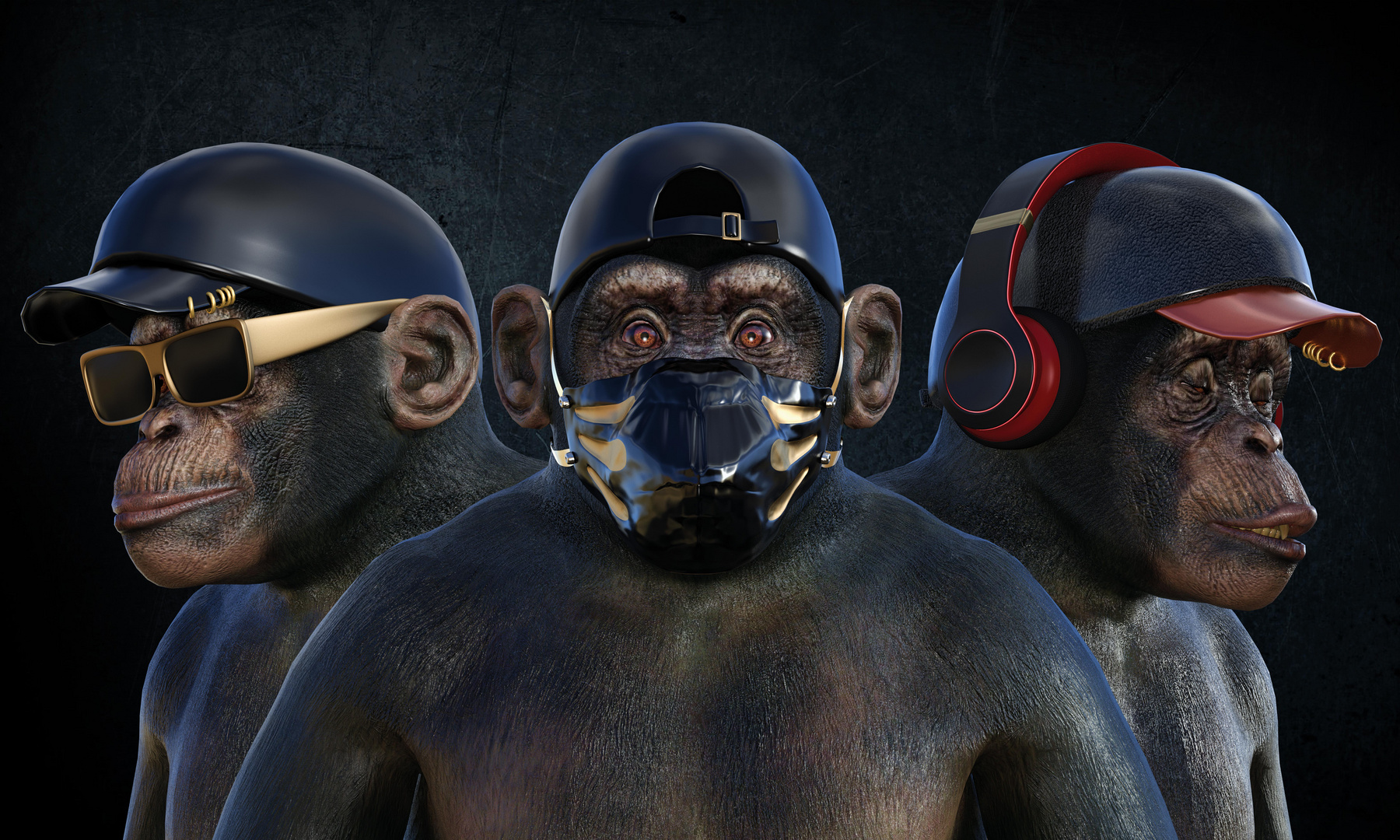 3 Affen Foto & Bild | 2d-grafik, comics, digiart Bilder auf fotocommunity