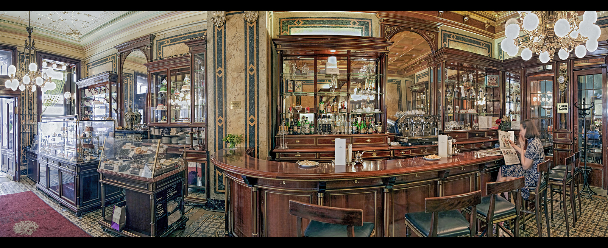 6773F-6778F Cafe Demel Wien Innenaufnahme Panorama Foto & Bild ...