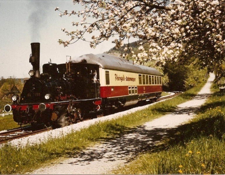 89 7159 mit Rheingold-Salonwagen Foto & Bild | historische eisenbahnen ...