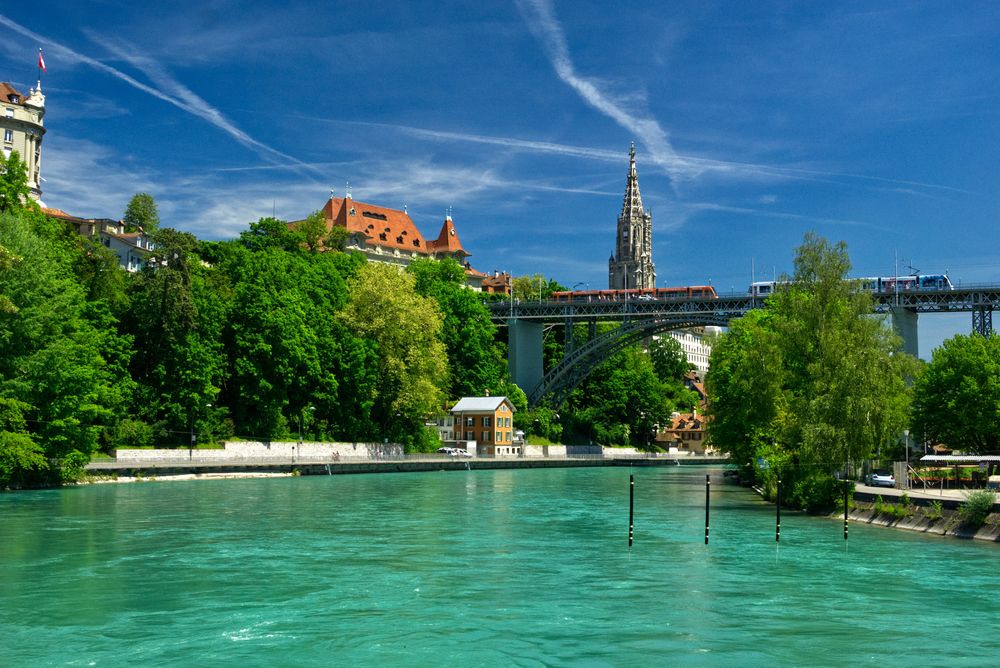 Aare bei Bern Foto & Bild | landschaft, bach, fluss & see, himmel ...