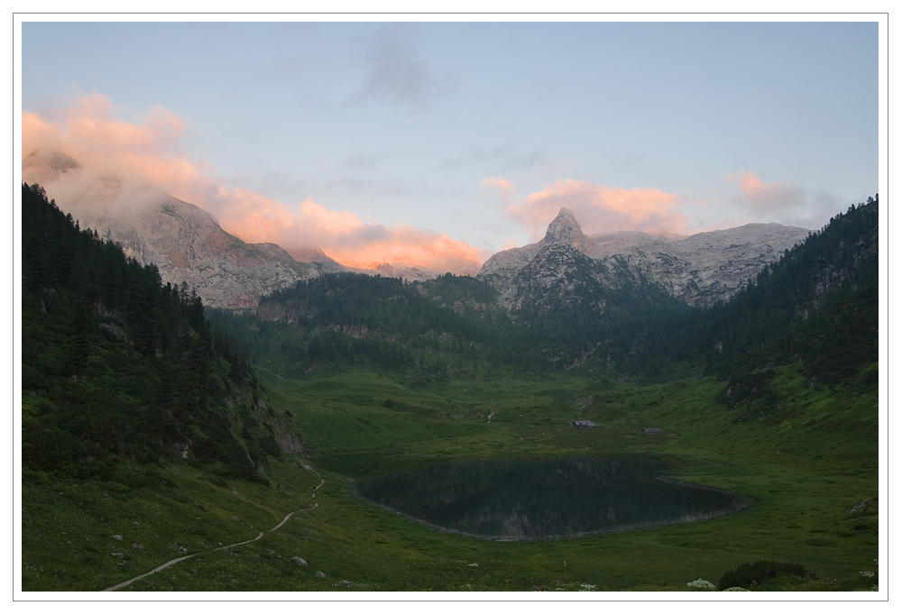 Abendblick auf den Funtensee Foto & Bild | landschaft, berge, bergseen ...