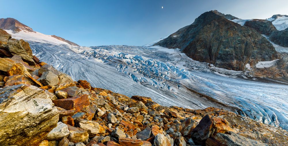 Abendlicht über dem Triftgletscher Foto & Bild | landschaft, gletscher ...