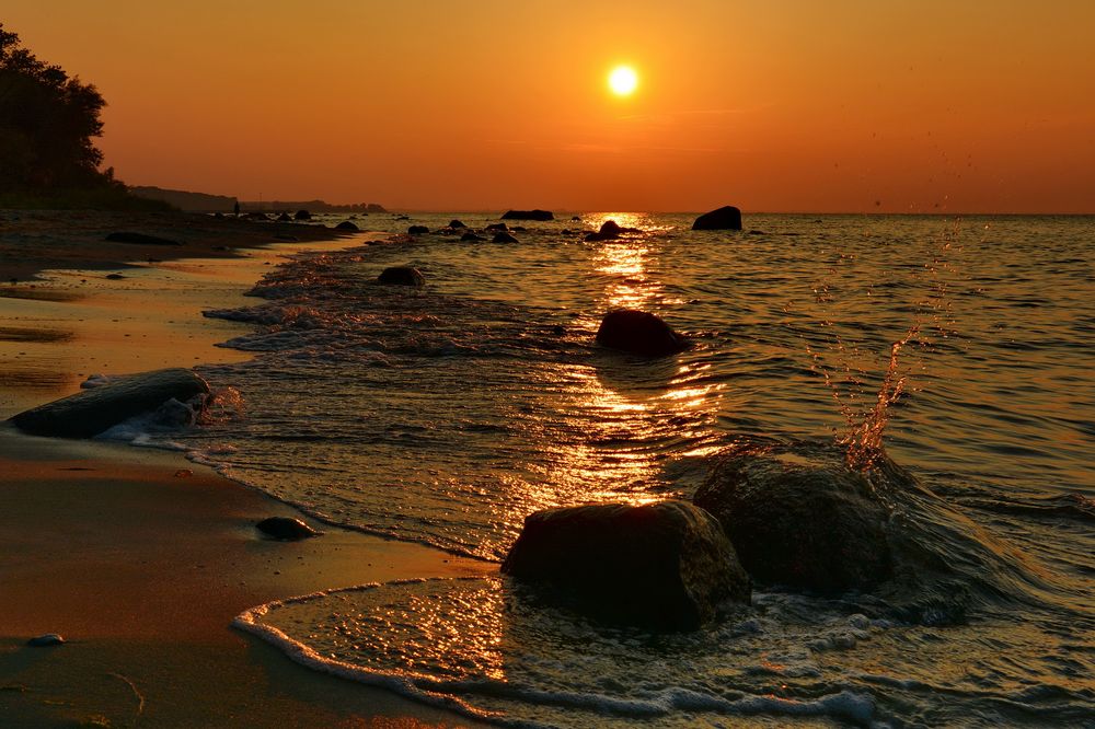 Abends am Strand Foto & Bild | landschaft, meer & strand, haff & bodden ...
