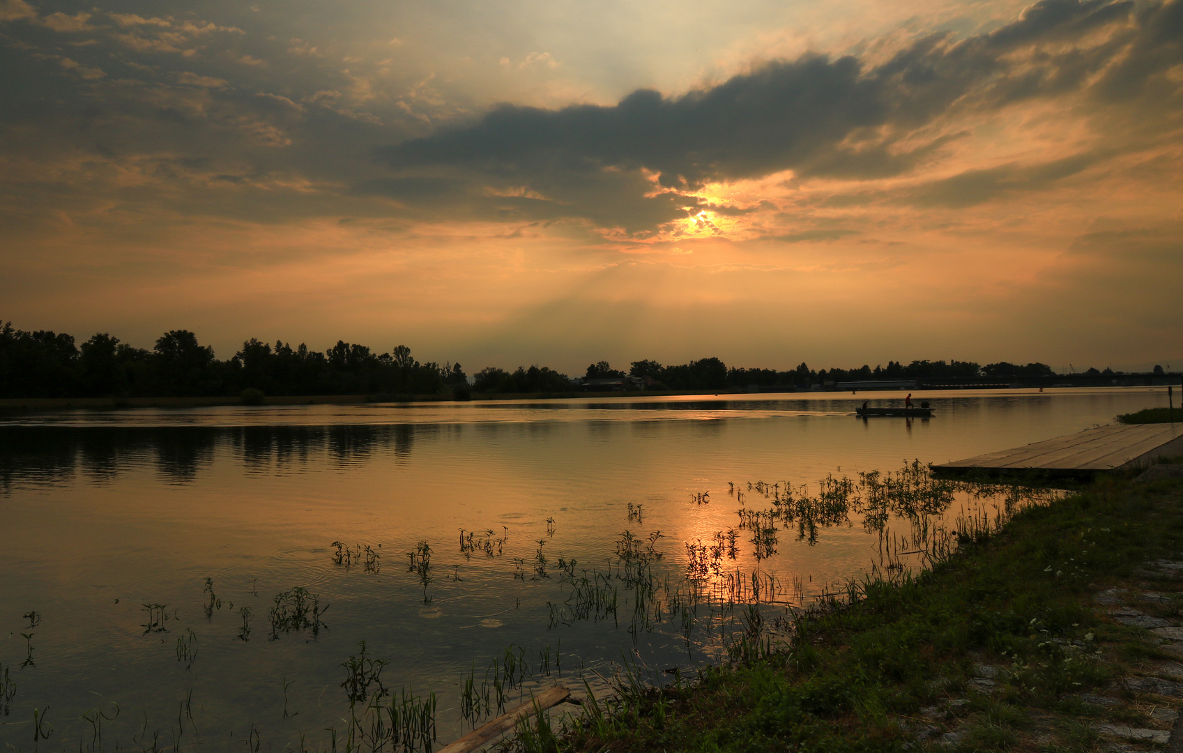 Abendstimmung am Rhein Foto & Bild | landschaft, bach, fluss & see ...