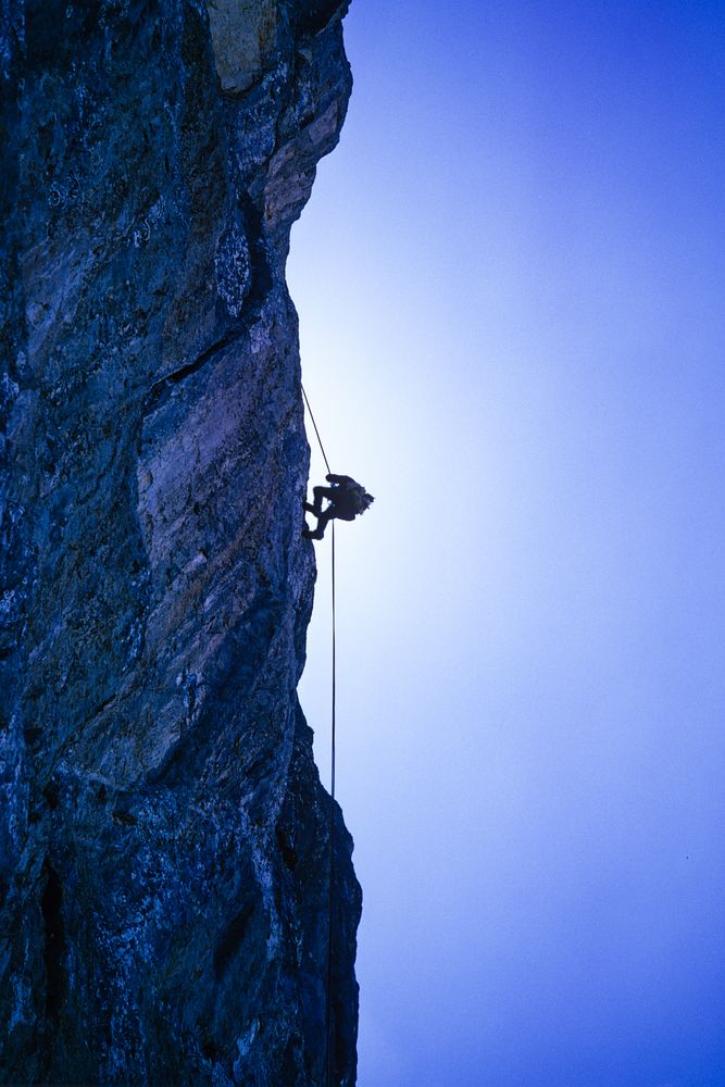 Abseilen an den Gastlosen (Dia von 1973, gescannt) Foto & Bild ...