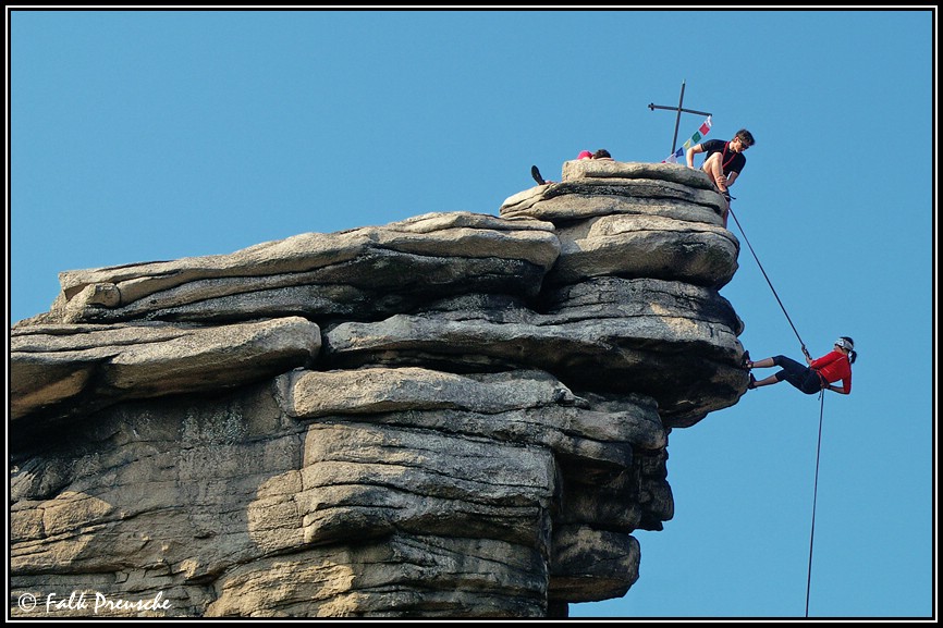Abseilen vom Kreuzfelsen Foto & Bild | sport, berg und klettersport ...