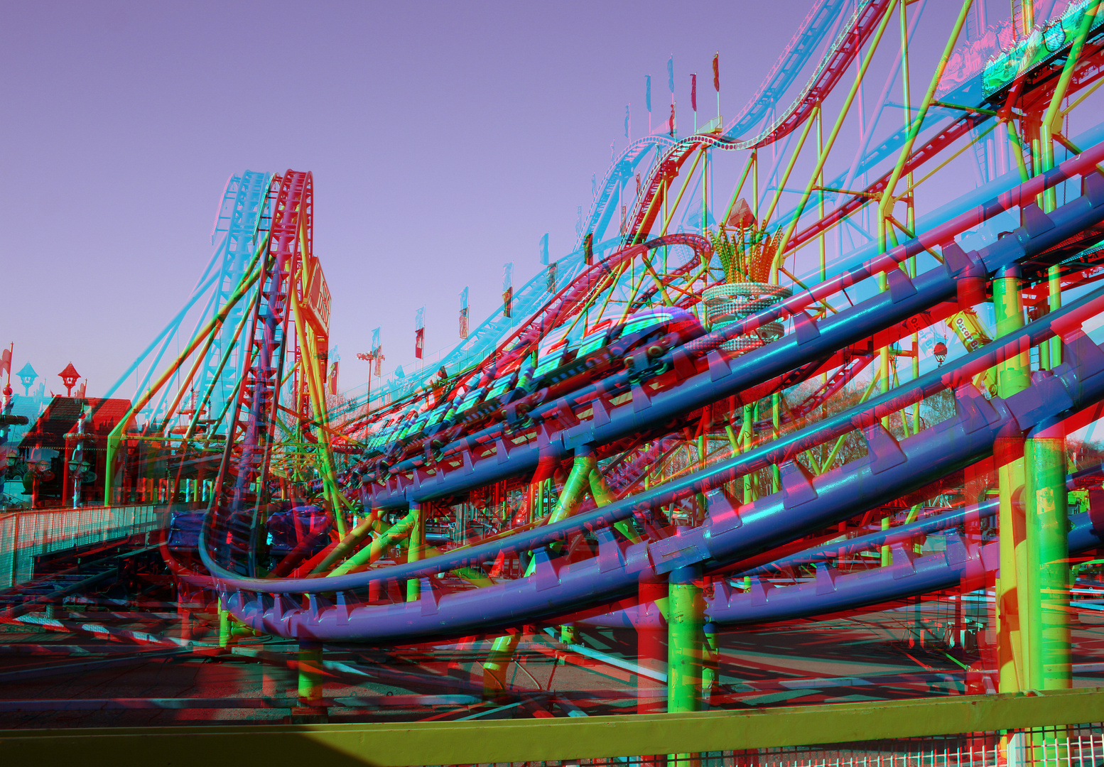 Achterbahn Foto & Bild | stereoskopische raumbilder, anaglyphen, stereo ...