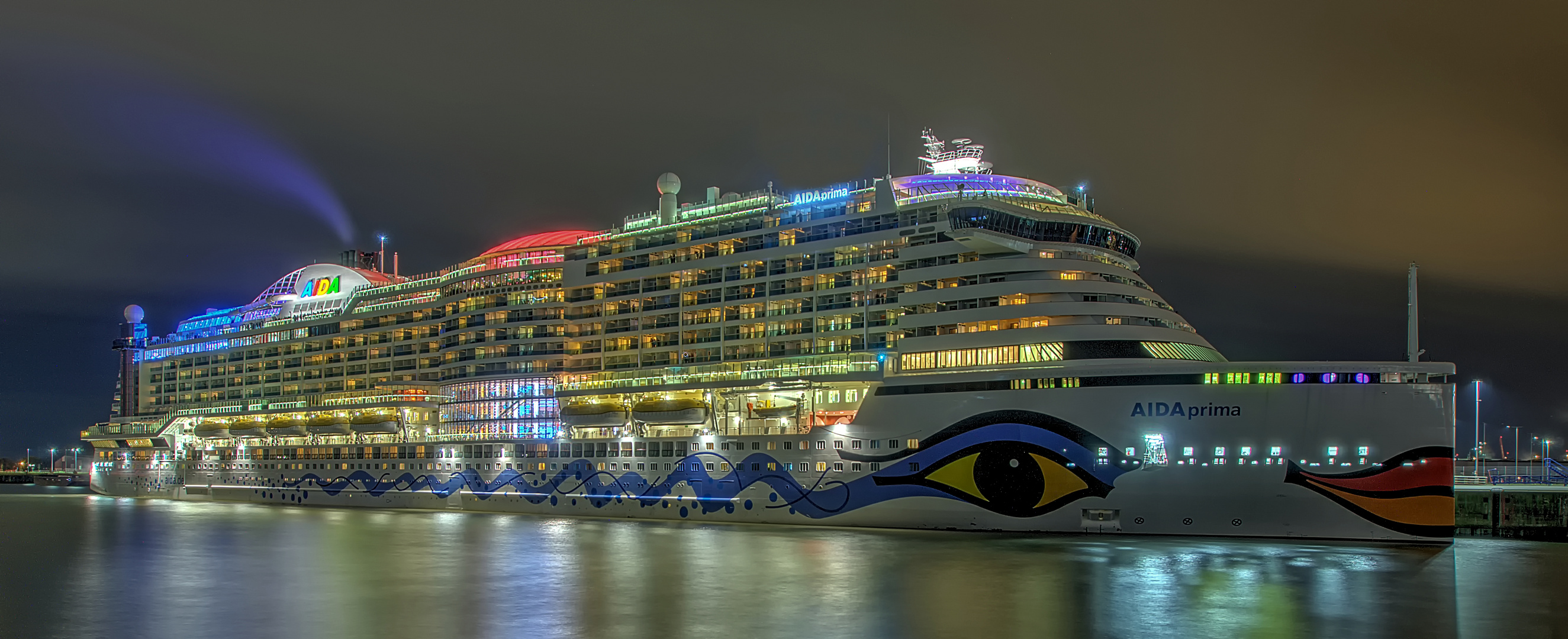 AIDA prima Foto & Bild | hamburg, hafen, nachts Bilder auf fotocommunity