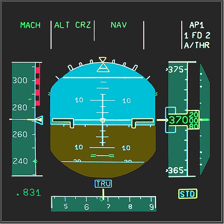 Airbus A340, Primary Flight Display (PFD) Foto & Bild | luftfahrt ...
