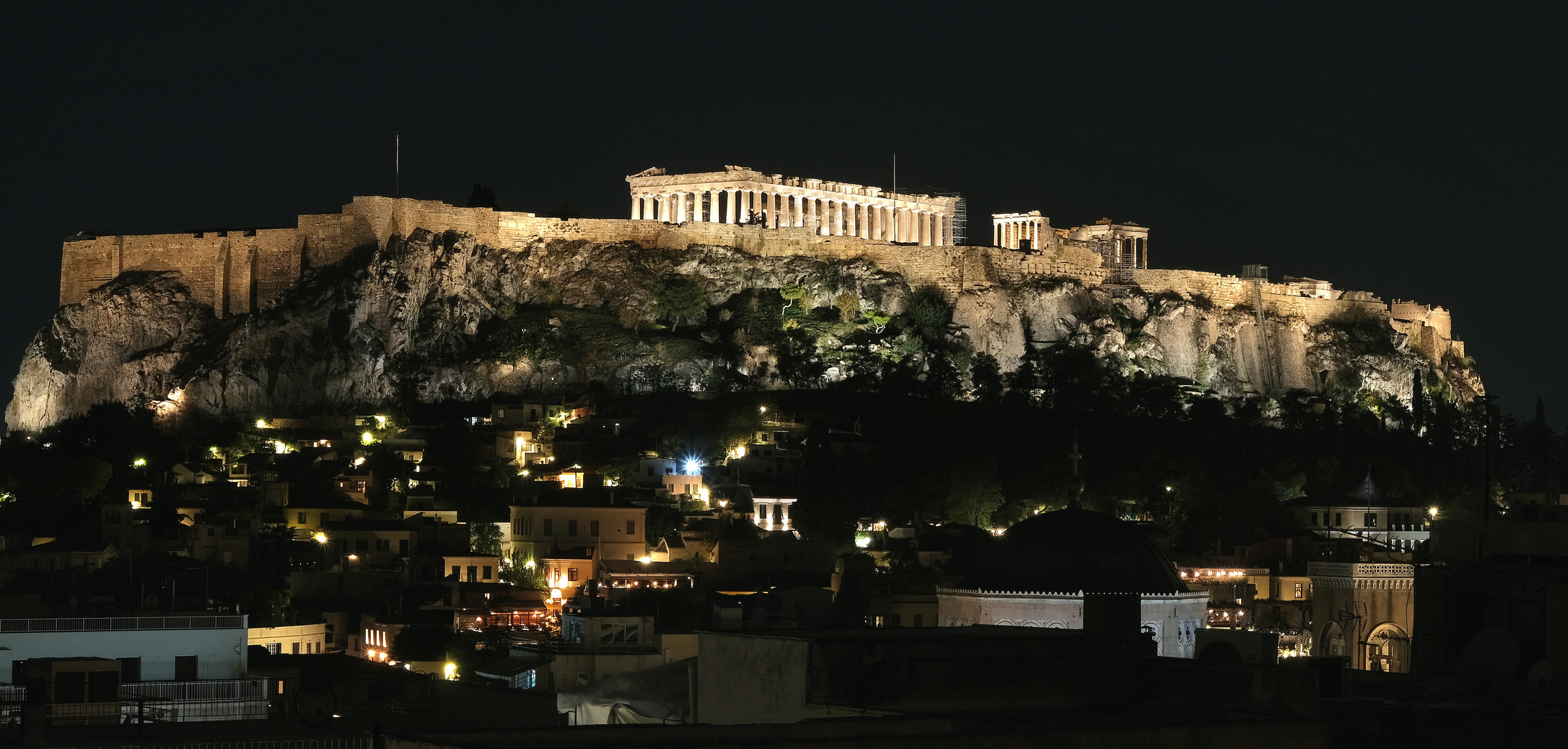 Akropolis bei Nacht Foto & Bild | architektur, europe, greece Bilder ...