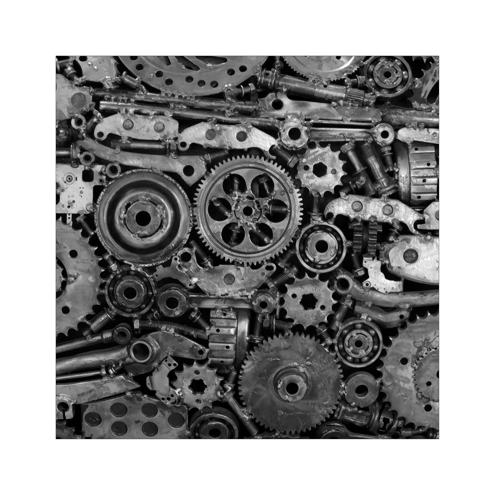 Alt-Metall-Kunst Foto & Bild | abstraktes, formen, quadratisch Bilder ...