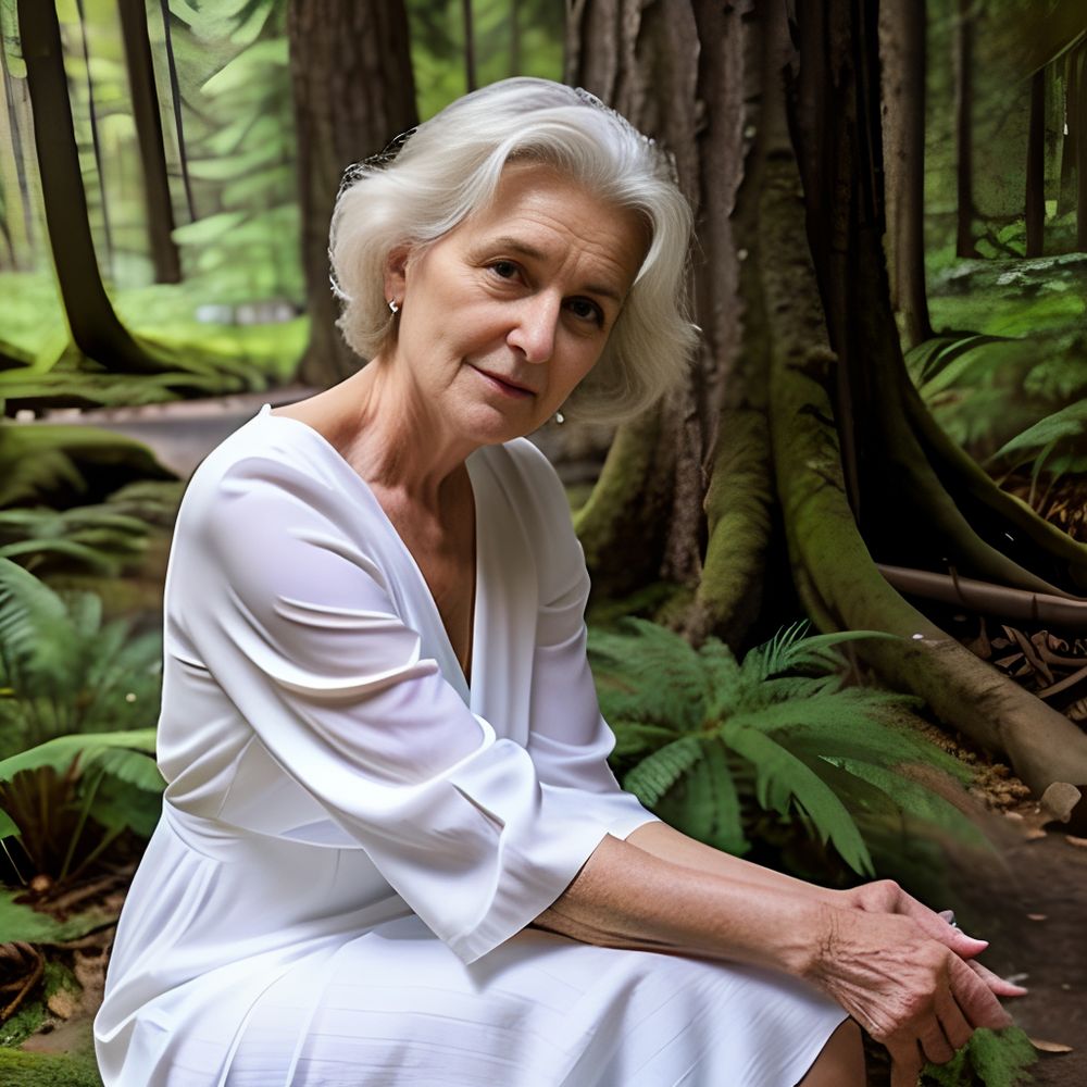 Alte Frau im weißen Kleid Foto & Bild | ki - menschen, ki - portraits, ki Bilder auf fotocommunity