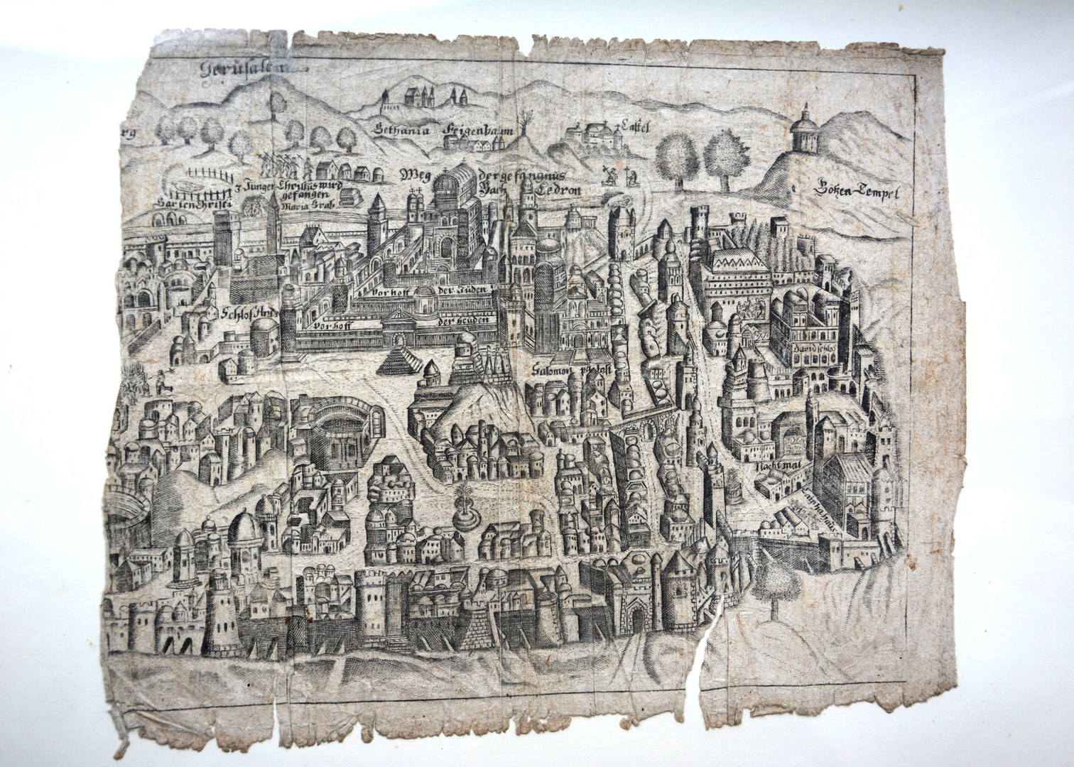 Alte Landkarte von Jerusalem Foto & Bild | spezial, damals, nostalgie ...