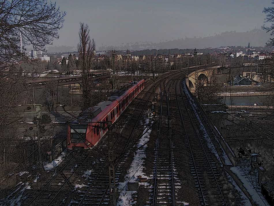 Alter Zug Foto & Bild | fotomontage, landschaften, digiart Bilder auf ...