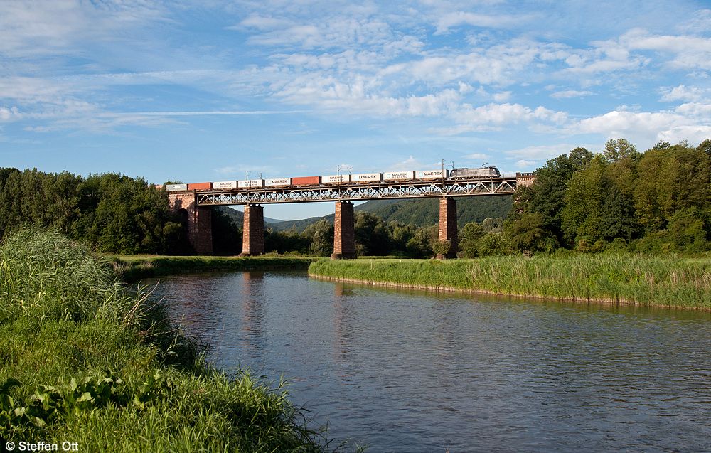 Am Morgen über die Werra Foto & Bild | züge, güterzüge, eisenbahn ...