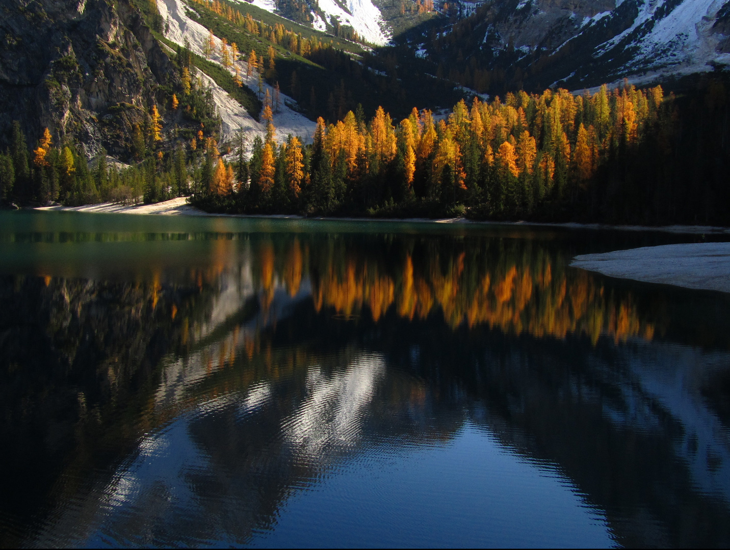 Am Pragser Wildsee Foto & Bild | natur, herbst, landschaft Bilder auf ...