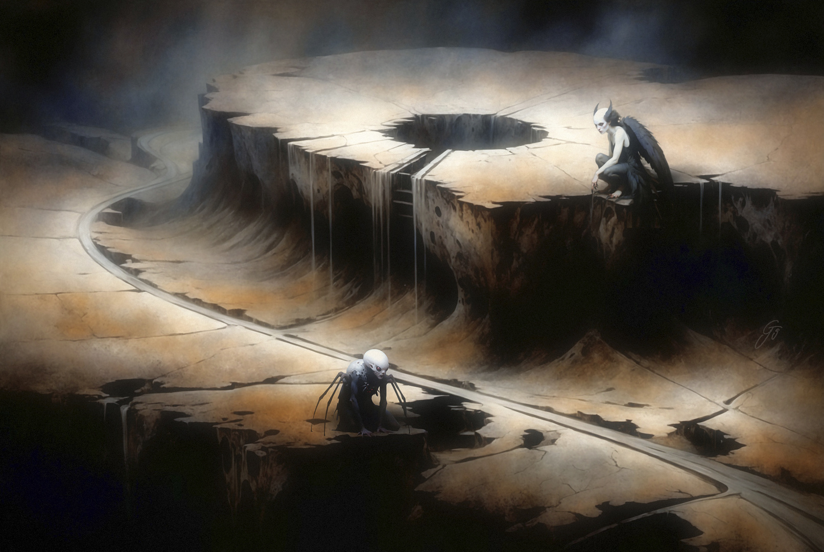 Am Rande des Abgrunds Foto & Bild | ki - montagen, ki - fantastisches, ki projekte Bilder auf ...