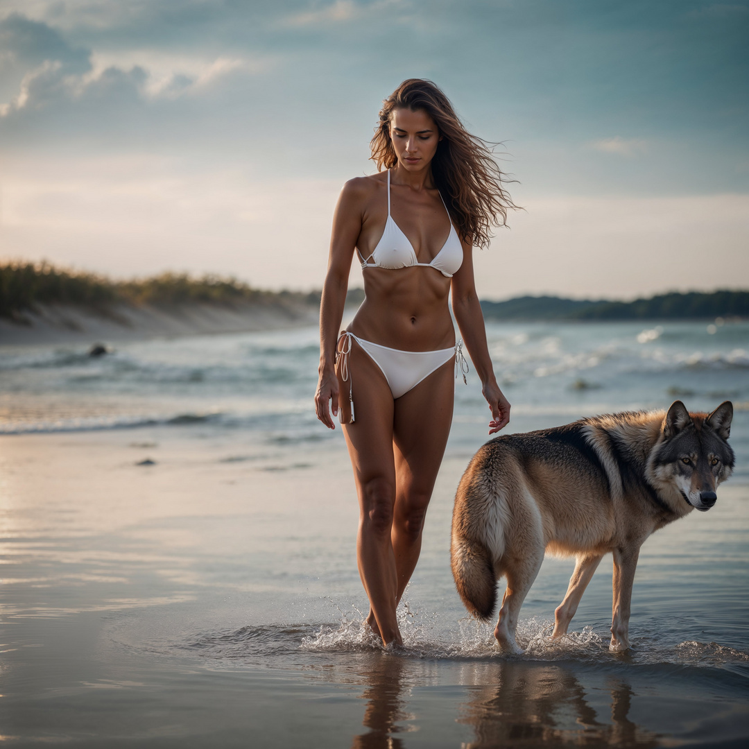 Am Strand #34 Foto & Bild | ki-generierte bilder, ki - menschen, digiart Bilder auf fotocommunity