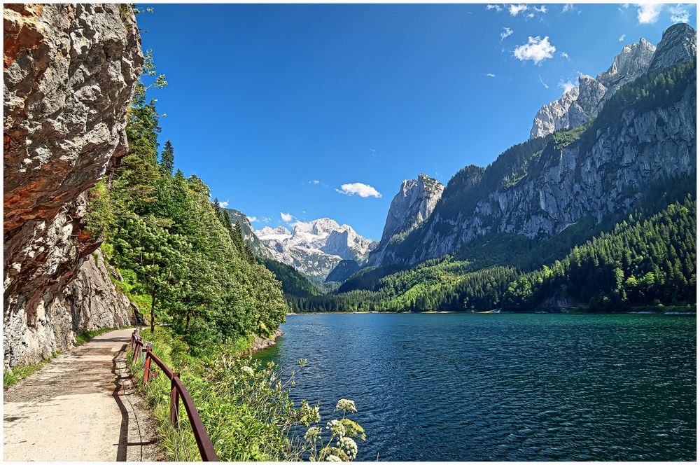 Am vorderen Gosausee Foto & Bild | landschaften, wasser, himmel Bilder ...
