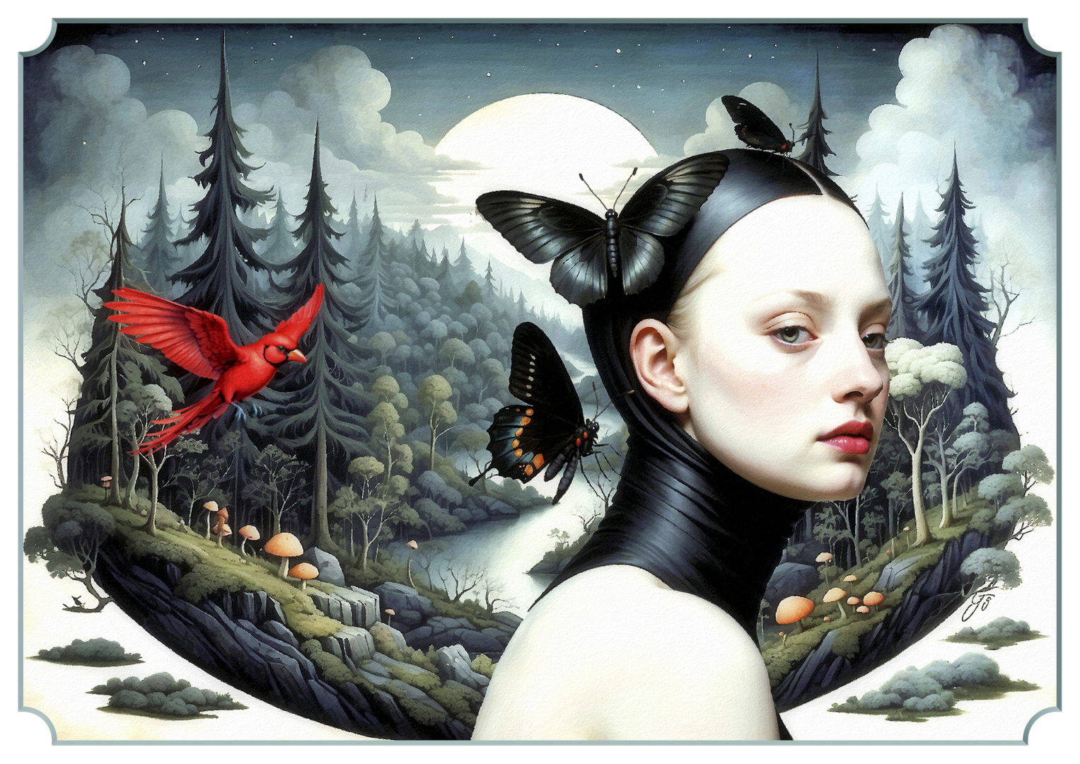 Am Waldrand Foto & Bild | ki - montagen, ki - natur, ki - fantastisches Bilder auf fotocommunity