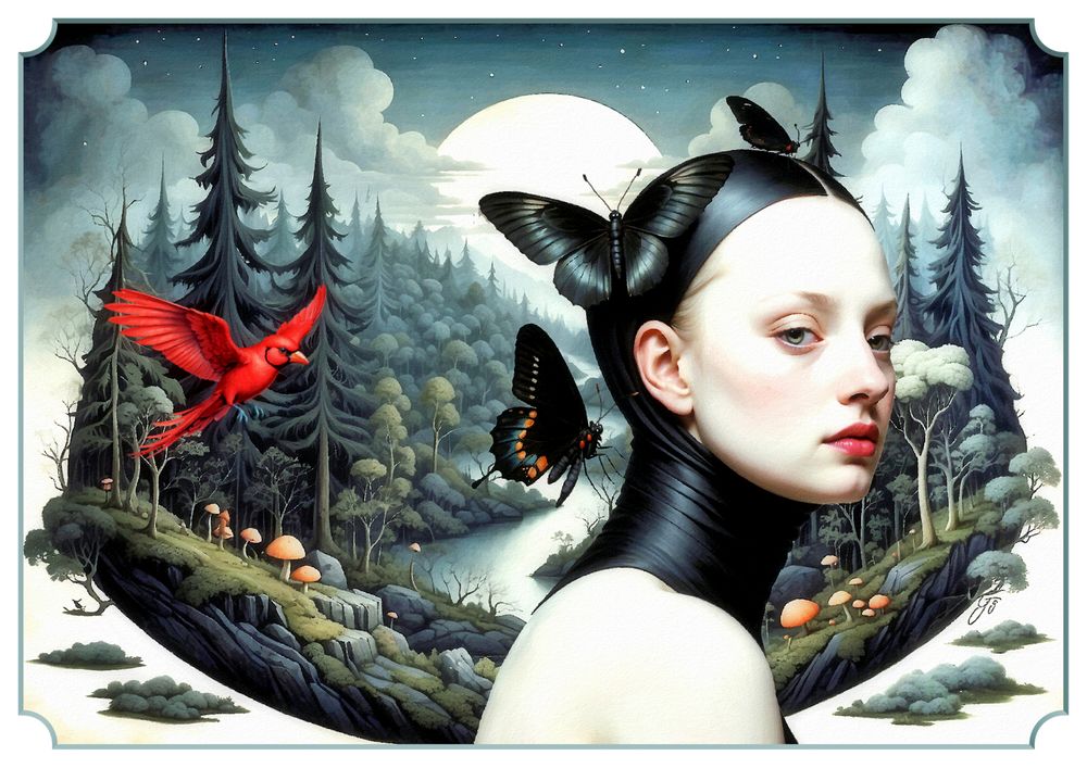 Am Waldrand Foto & Bild | ki - montagen, ki - natur, ki - fantastisches Bilder auf fotocommunity