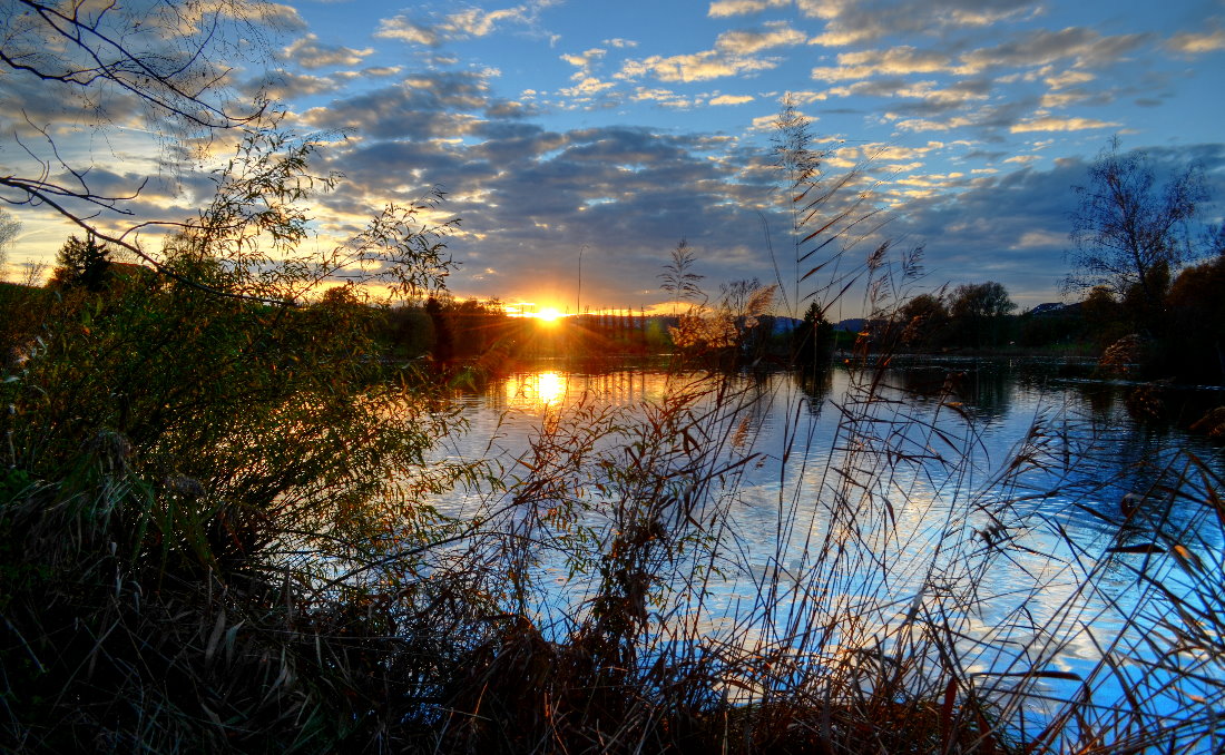 Am Weiher Foto & Bild | sonnenuntergänge, himmel & universum, natur ...