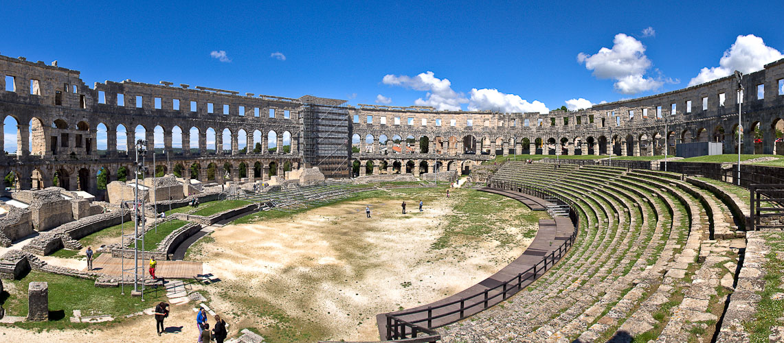 Amphitheater Pula Foto & Bild | panorama, techniken, aufnahme-techniken ...