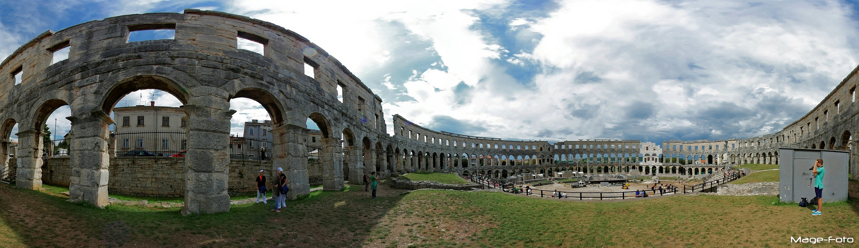 Amphitheater Pula Panorama 1 Foto & Bild | world, adria, europa Bilder ...