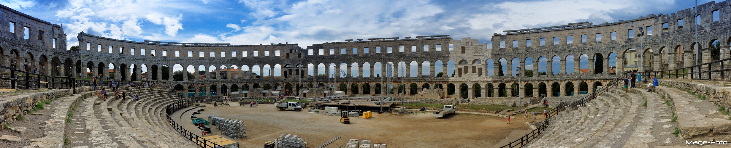 Amphitheater Pula Panorama 2 Foto & Bild | world, panorama, adria ...