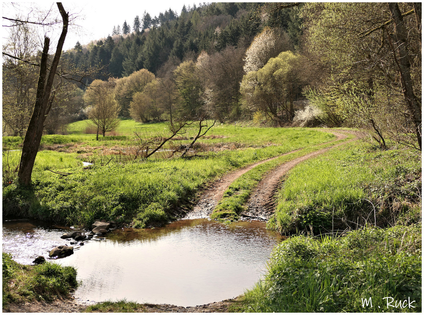 An der Furt , bei einem Zufluss zur Tauber , Foto & Bild | landschaft ...