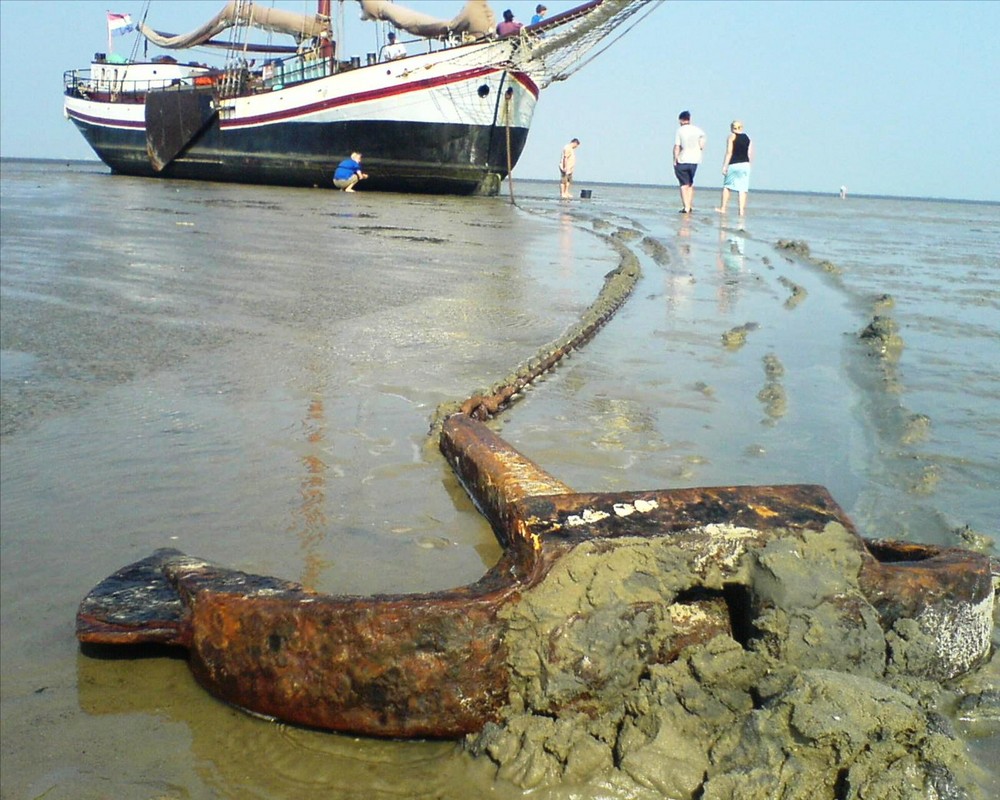 Anker eines Schiffs Foto & Bild | landschaft, meer & strand, watt ...