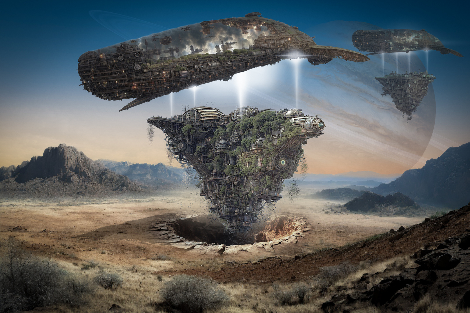 arriving somewhere but not here Foto & Bild | ki - montagen, bastelei, surreal Bilder auf ...