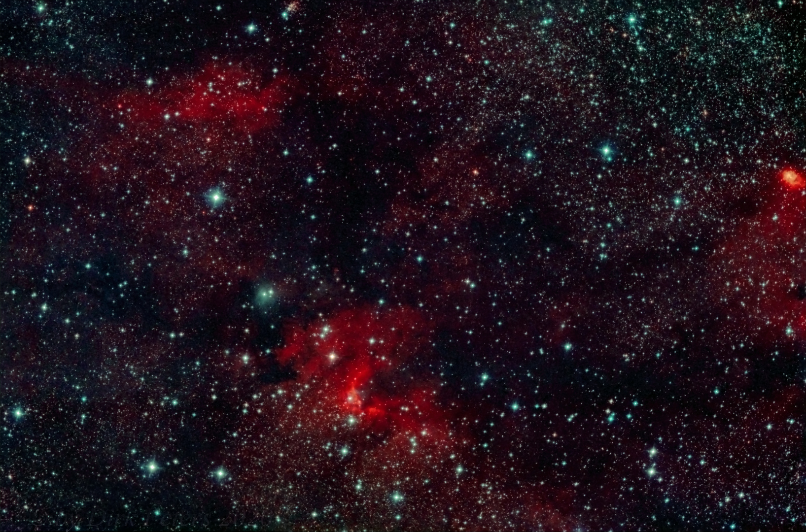 Astronebel im Sternbild Kepheus: SH2-155 (Höhlennebel), SH2-154, vdB ...