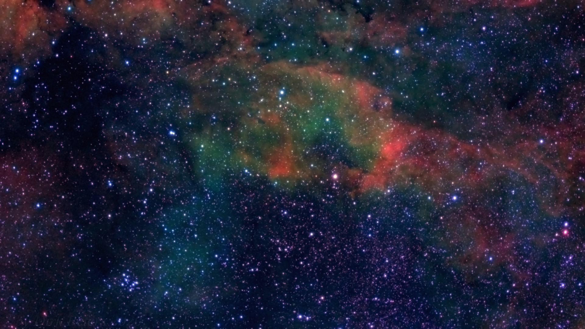 Astronebel im Sternbild Schwan/ Ausschnitt mit M 29, LDN 889 und SAC ...