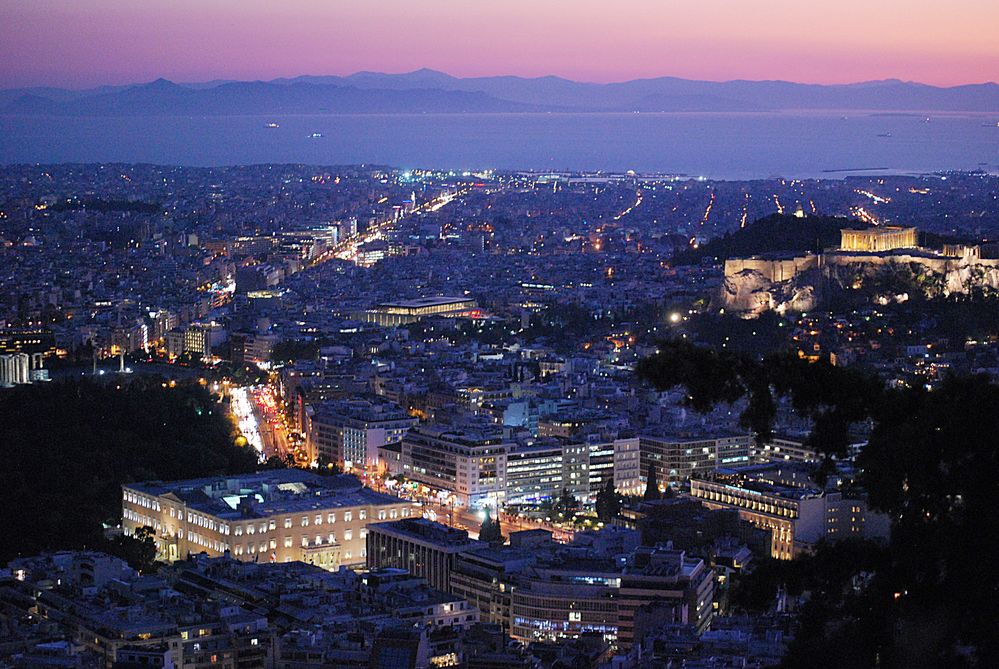Athen bei Nacht... Foto & Bild | architektur, europe, greece Bilder auf ...
