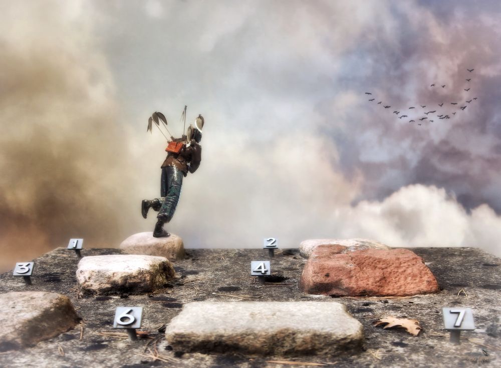 Auf dem Sprung Foto & Bild | fotomontage, fantasy mystery, surreal Bilder auf fotocommunity