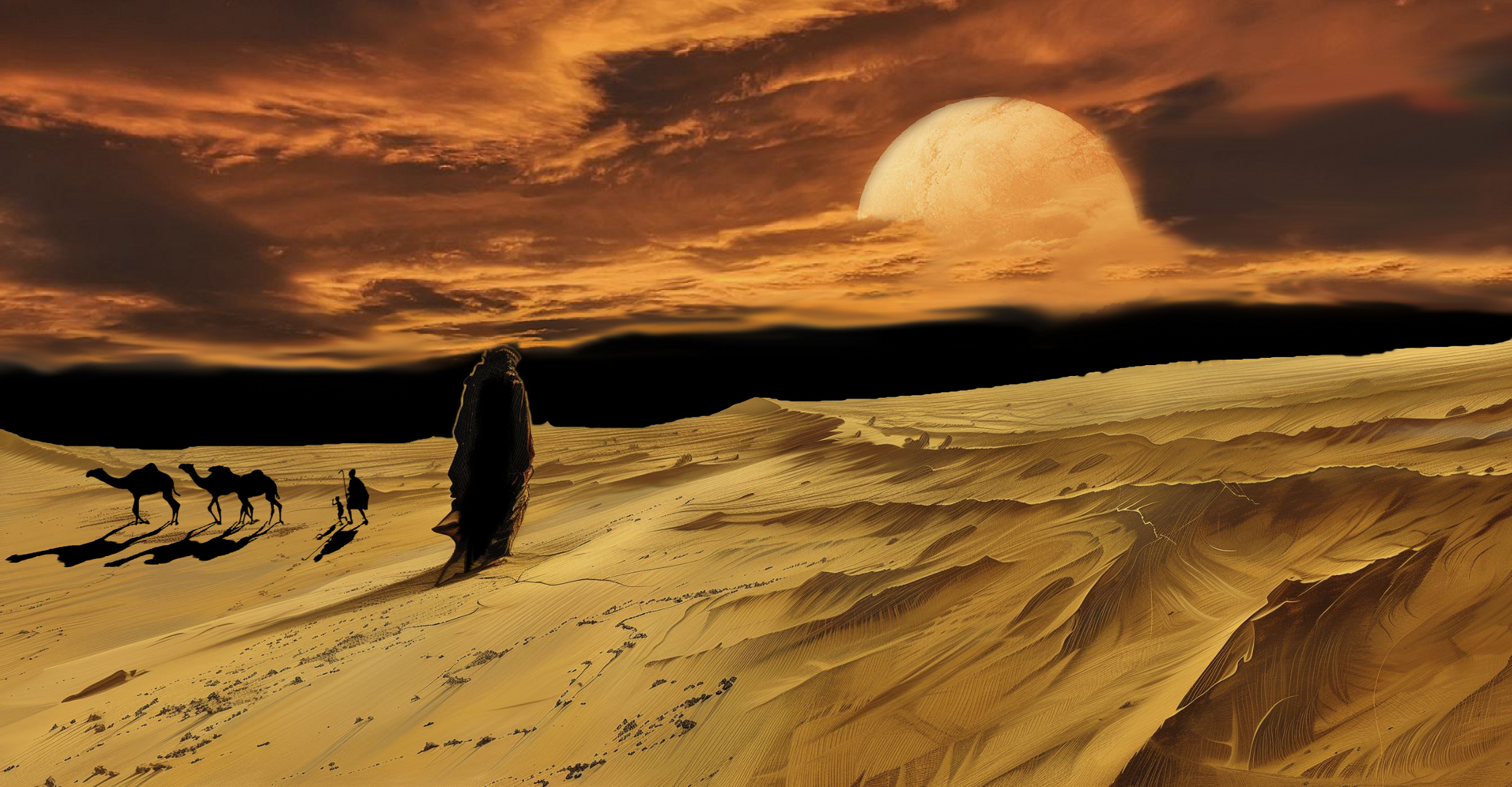 auf dem Weg zur Oase Foto & Bild | fotomontage, fantasy mystery, bearbeitungs - techniken Bilder ...