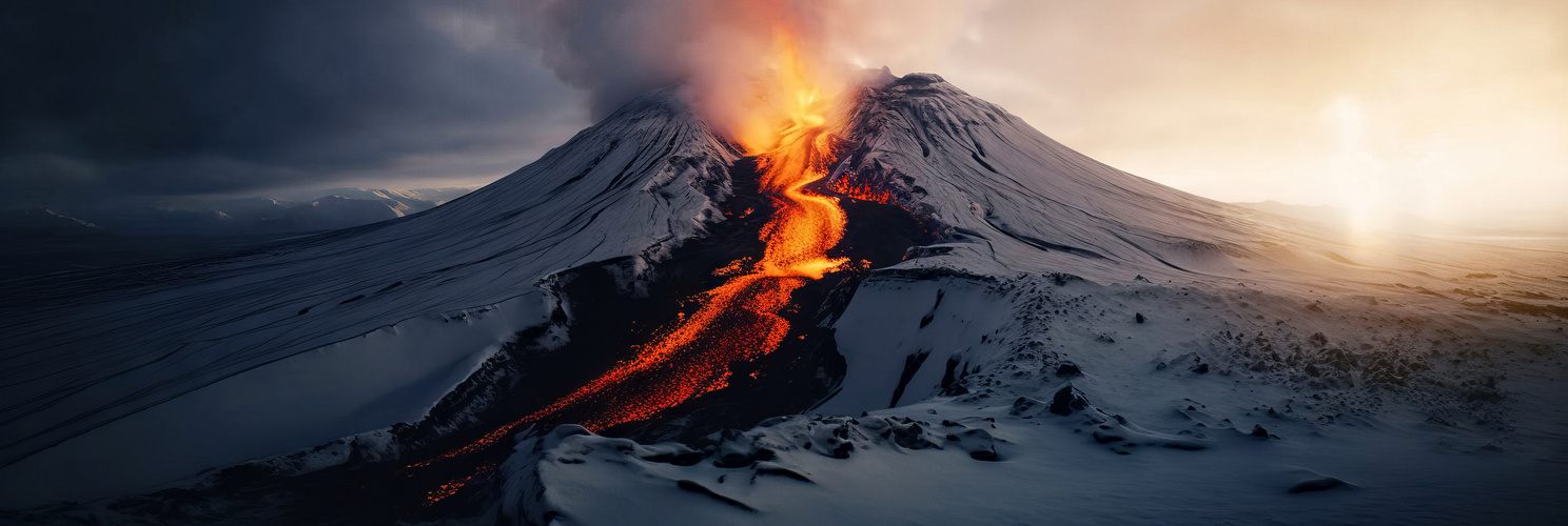 Ausbruch des Mount Erebus Foto & Bild | ki - archiv, vulkan, ki Bilder auf fotocommunity