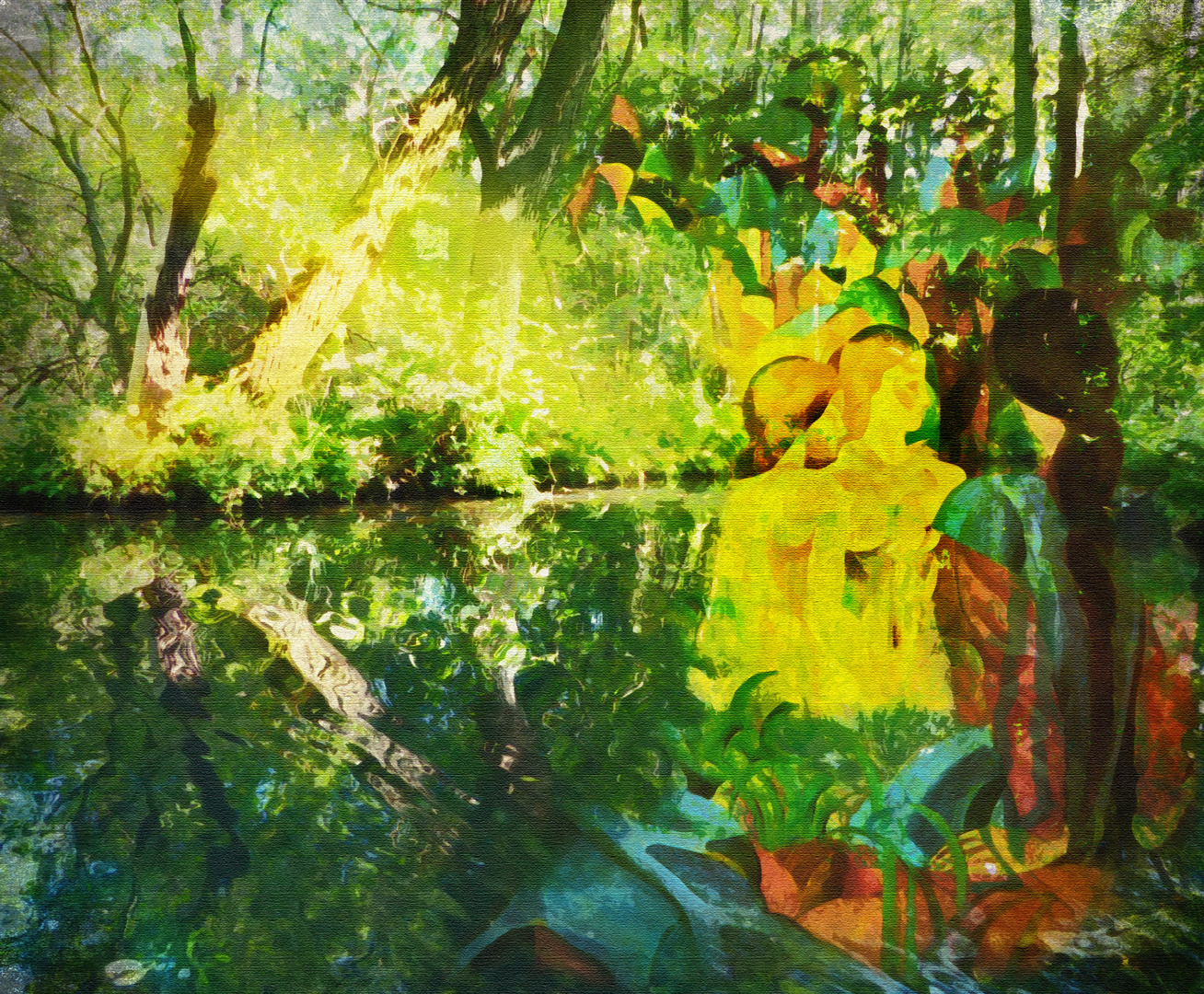 Badende Mädchen im Spreewald Foto & Bild | world, brandenburg ...