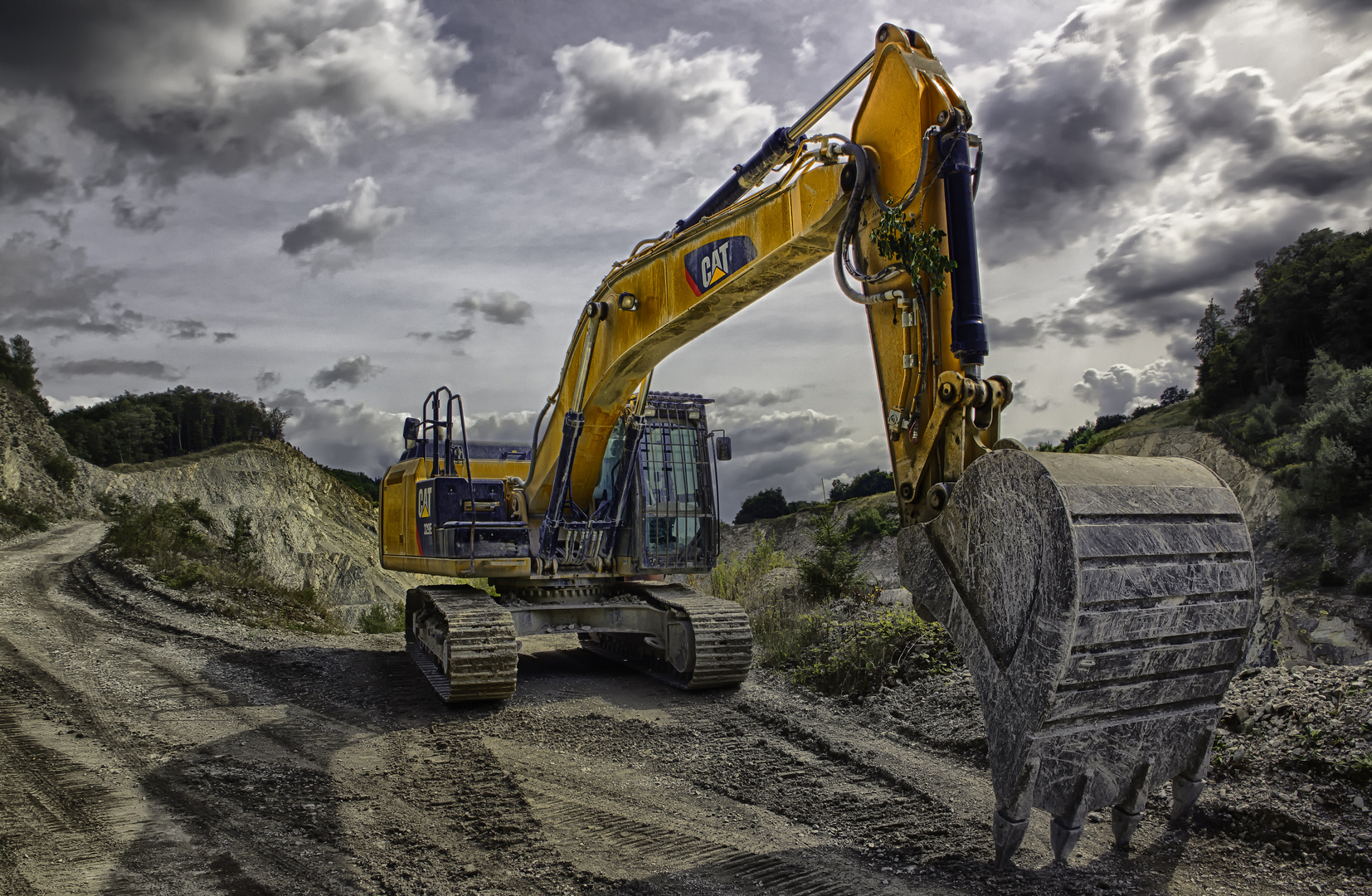 Bagger HDR Foto & Bild | baumaschinen, verkehr & fahrzeuge, schiene und ...