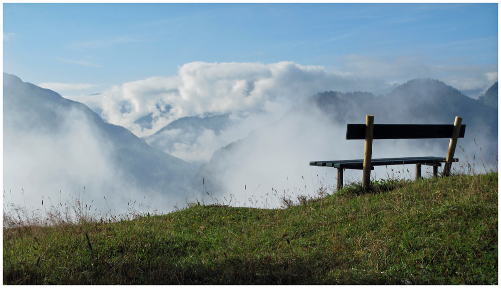Bank ganz oben Foto & Bild | landschaft, bänke in der landschaft, zäune ...