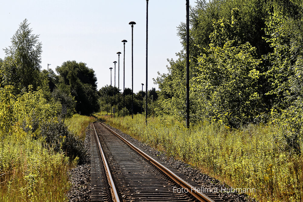 BARTH. DAS LETZTE GLEIS. ZARTER GLANZ AUF DEN SCHIENENKÖPFEN Foto ...