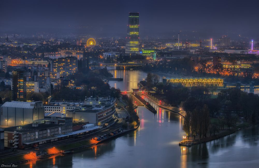 Basel Citylights Foto & Bild | natur, rhein, schweiz Bilder auf ...