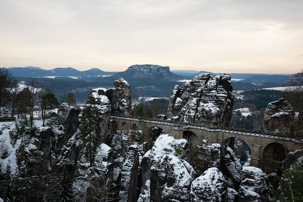 Basteibrücke im Winter Foto & Bild | winter, natur, landschaft Bilder auf fotocommunity