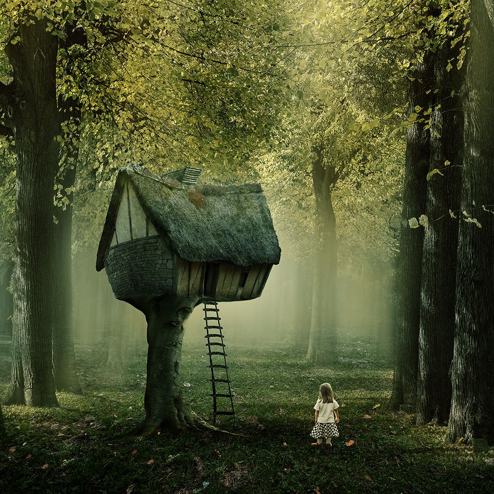 Baumhaus Foto & Bild | fotomontage, fantasy mystery, baum Bilder auf fotocommunity