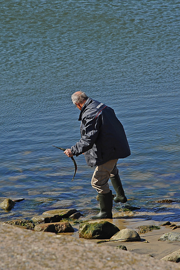 Beim Heringsangeln in Thorsminde (Midtjylland, DK), leider kein Hering ...