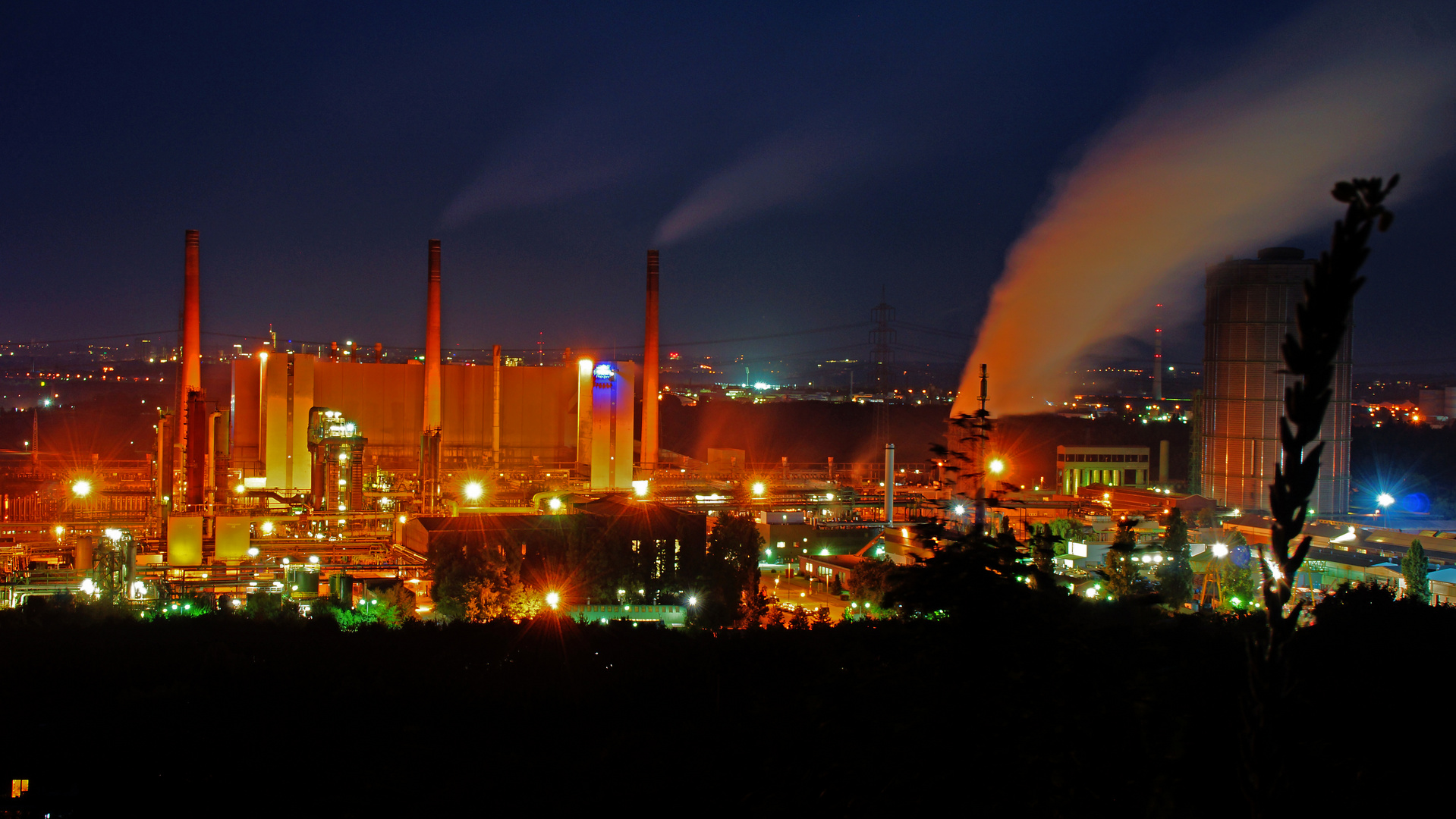 Bergwerk Prosper Haniel Bottrop Nachts Foto & Bild | architektur ...