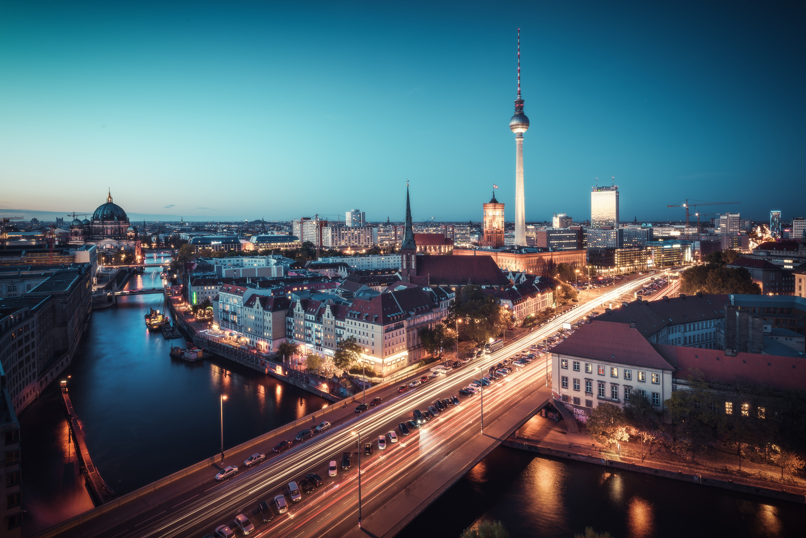 Berlin Skyline At Night