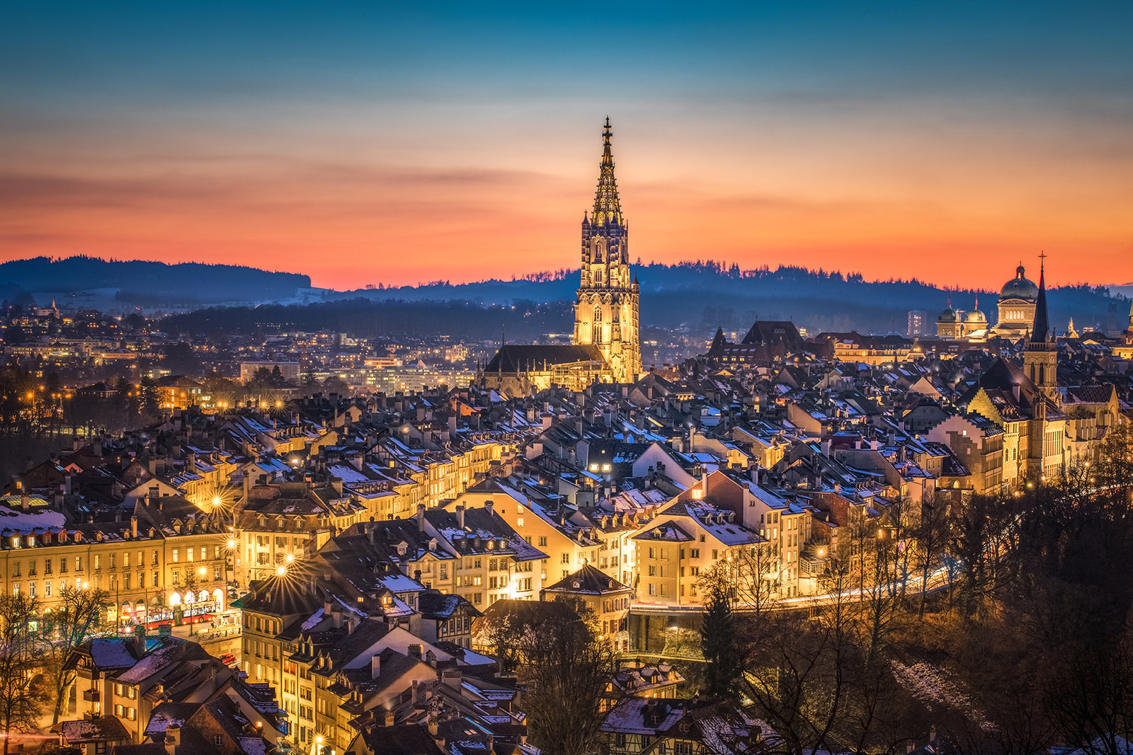Bern im Abendrot Foto & Bild | europe, schweiz & liechtenstein, bern ...